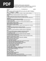 SNAP-IV ADHD Rating Scale Form | PDF