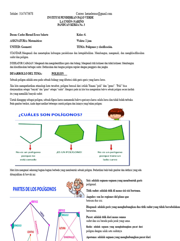 Panduan Klasifikasi Poligon Kelas 6 | PDF