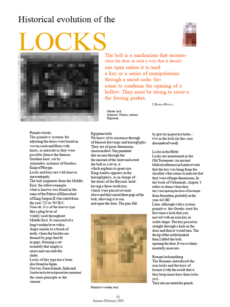 Historical Evolution of Locks | PDF