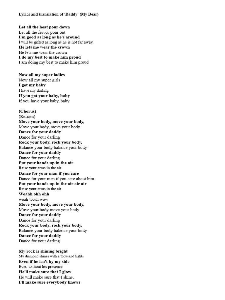 Lyrics and Translation of | PDF | Refrain | Popular Music