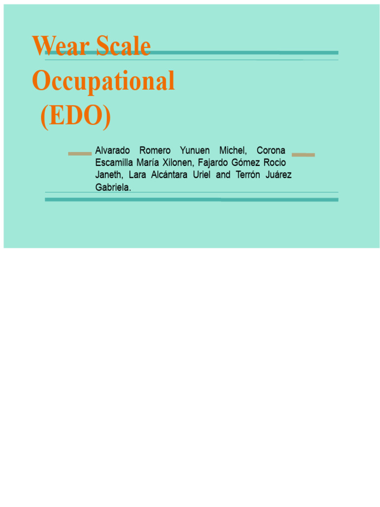 Occupational Wear Scale | PDF | Occupational Burnout | Psychology