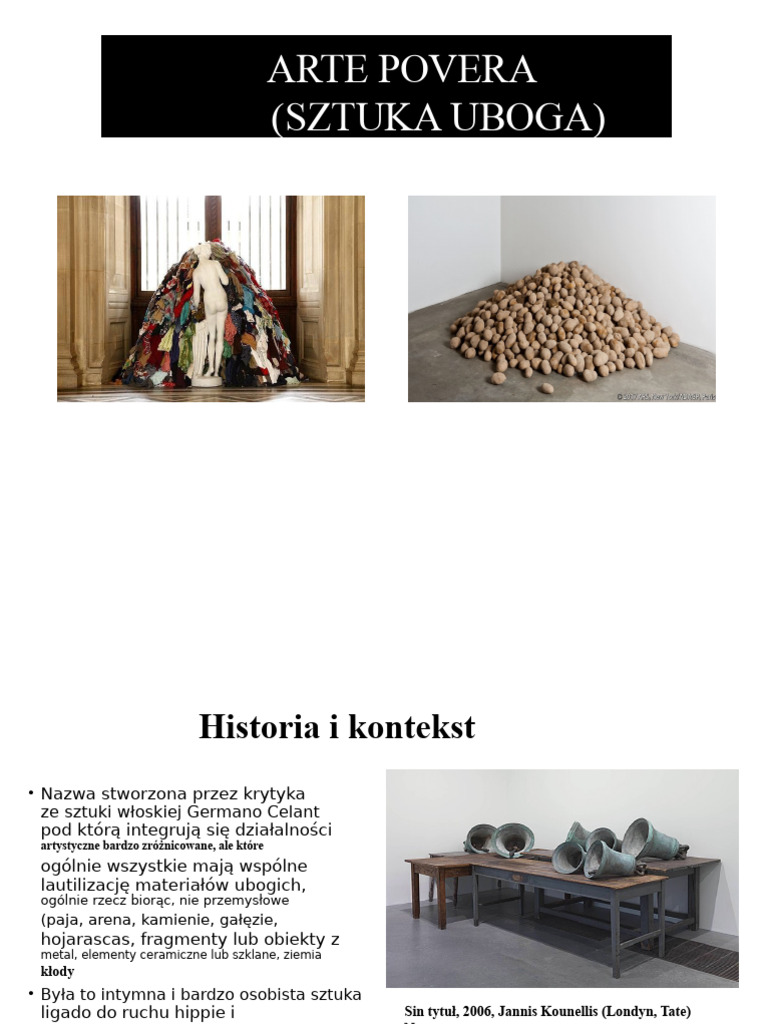 ARTE POVERA Slajdy | PDF