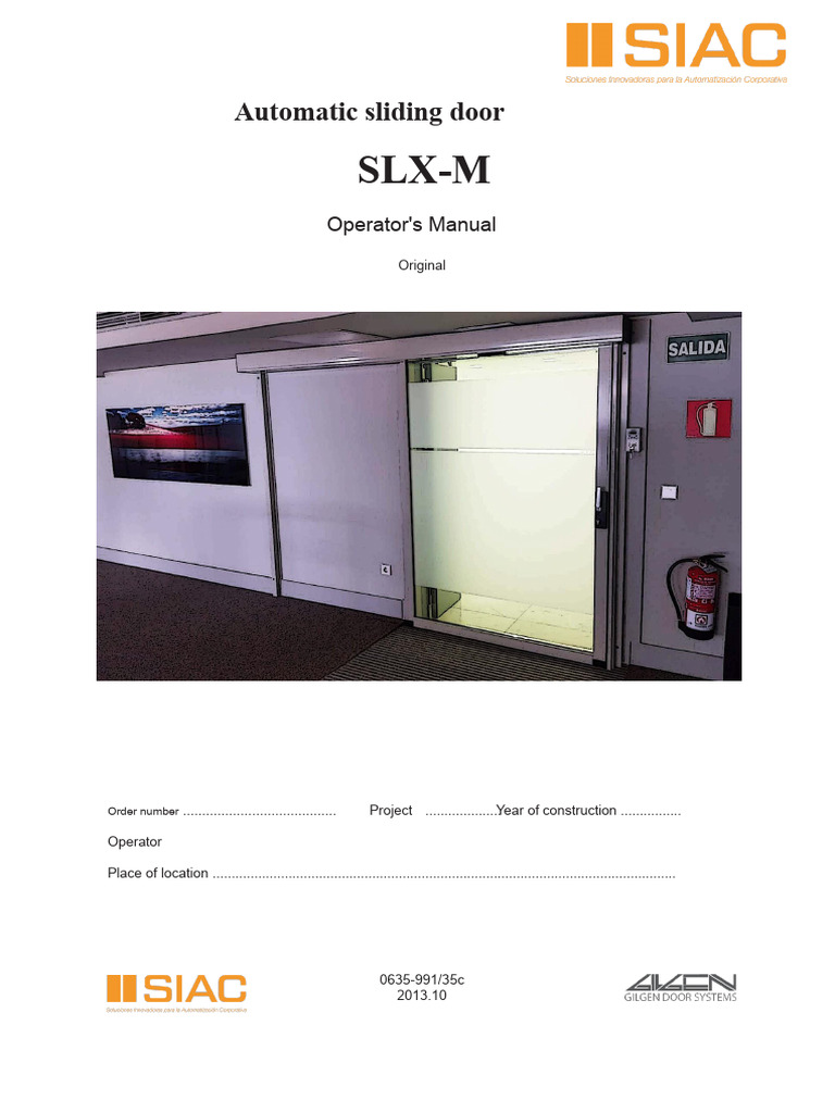 SLX-M Automatic Sliding Door Manual | PDF | Door | Belt (Mechanical)
