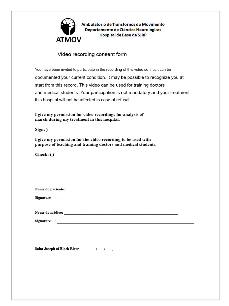 Video Recording Consent Form | PDF