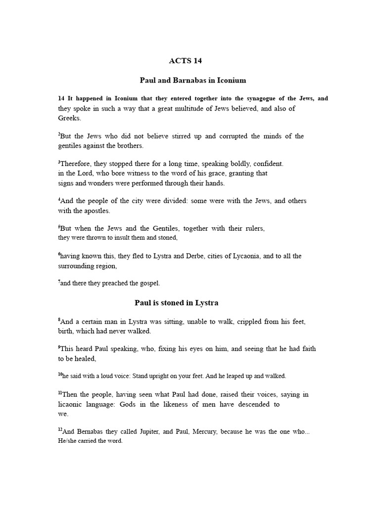 Paul and Barnabas in Iconium | PDF | Paul The Apostle | Barnabas