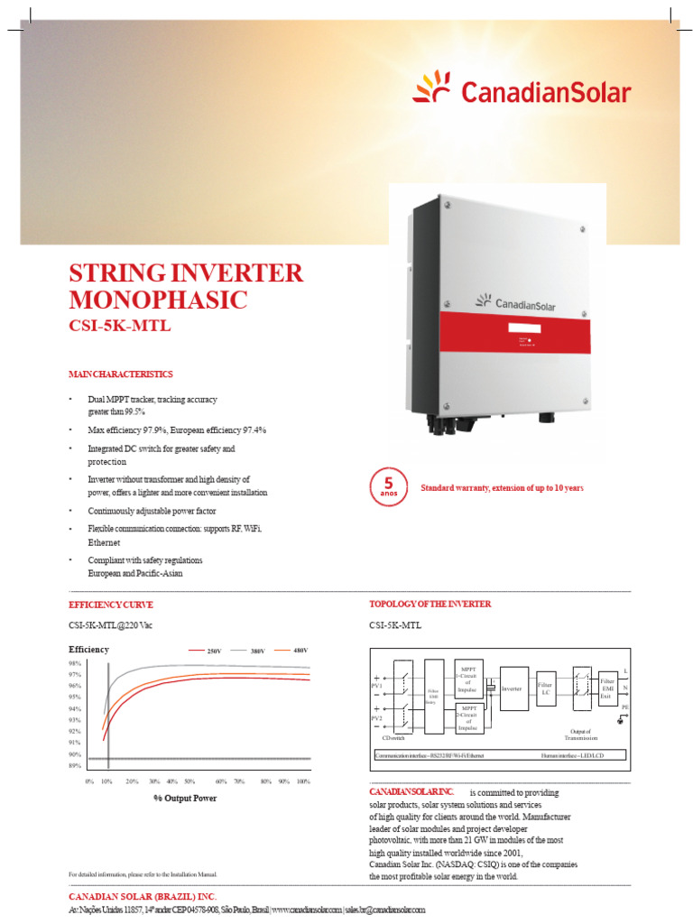Datasheet - Canadian Inverter 5K PDF | PDF | Computer Engineering ...
