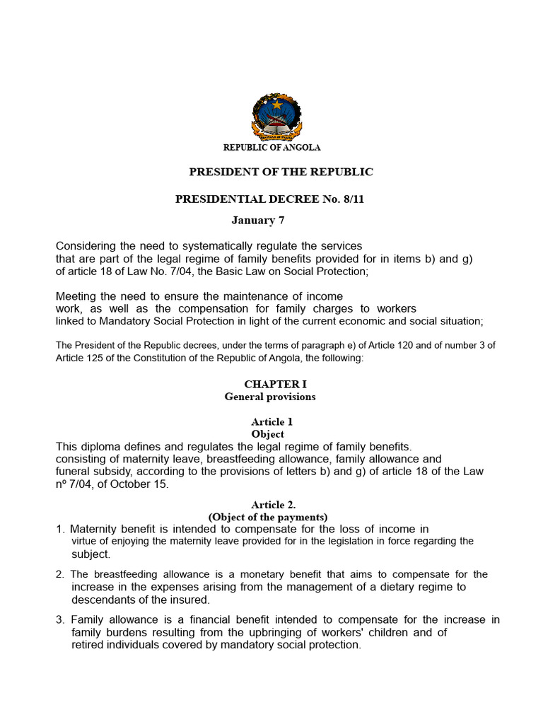 presidential decree | PDF | Salary | Parental Leave