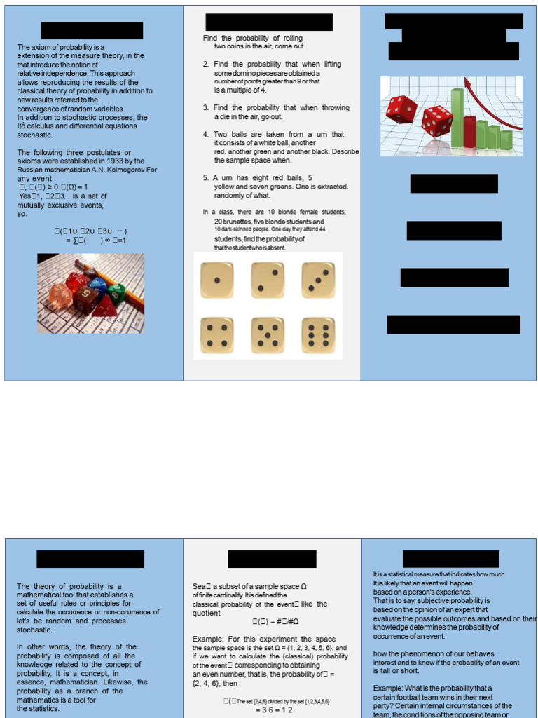 Trifold of Luis Encina's probability theory | PDF | Probability ...