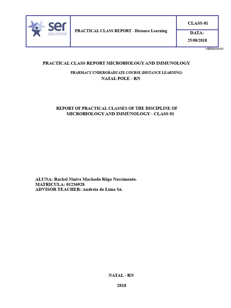MICROBIOLOGY REPORT - PRACTICAL CLASS I | PDF | Growth Medium | Agar