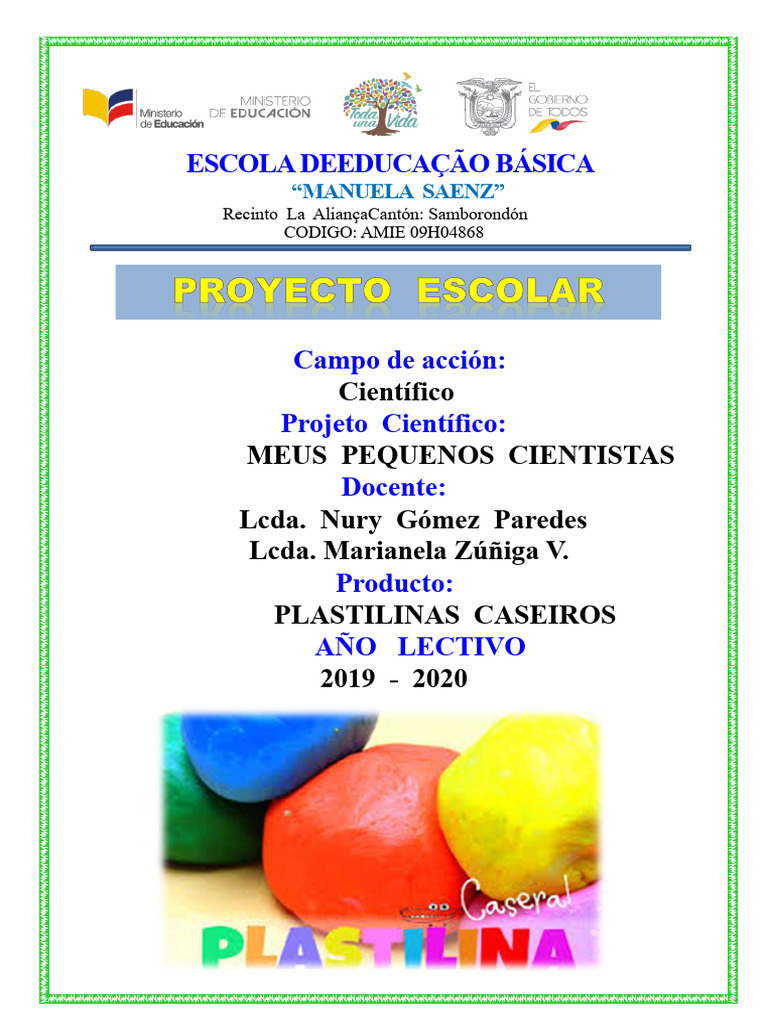 Projeto Massinha Caseira Manuela Sáenz | PDF | Aprendizado | Água