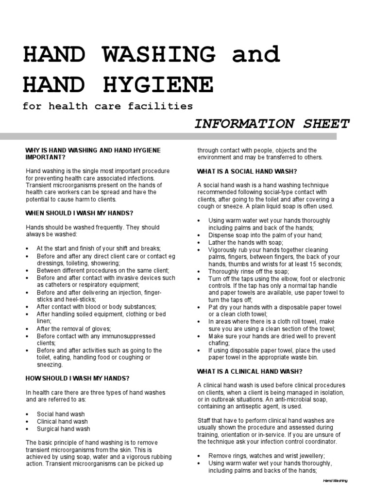 Hand Washing | PDF | Hand Washing | Hygiene