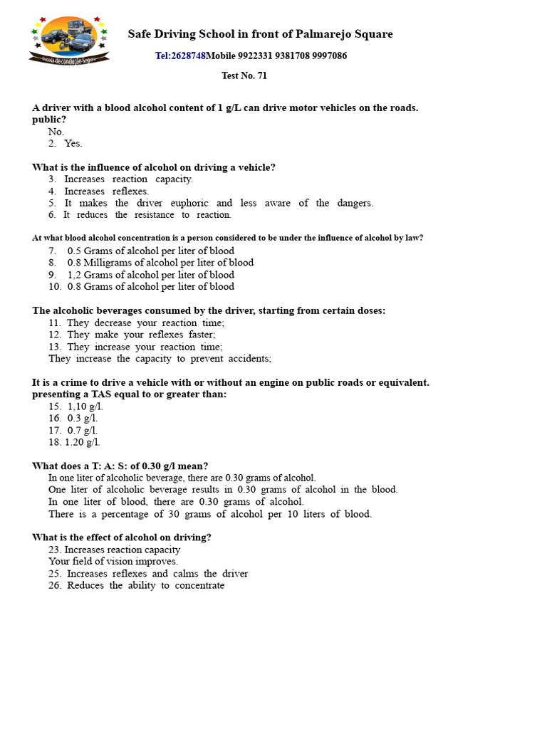 Alcohol Effects on Driving Safety | PDF | Alcohol Intoxication | Driving