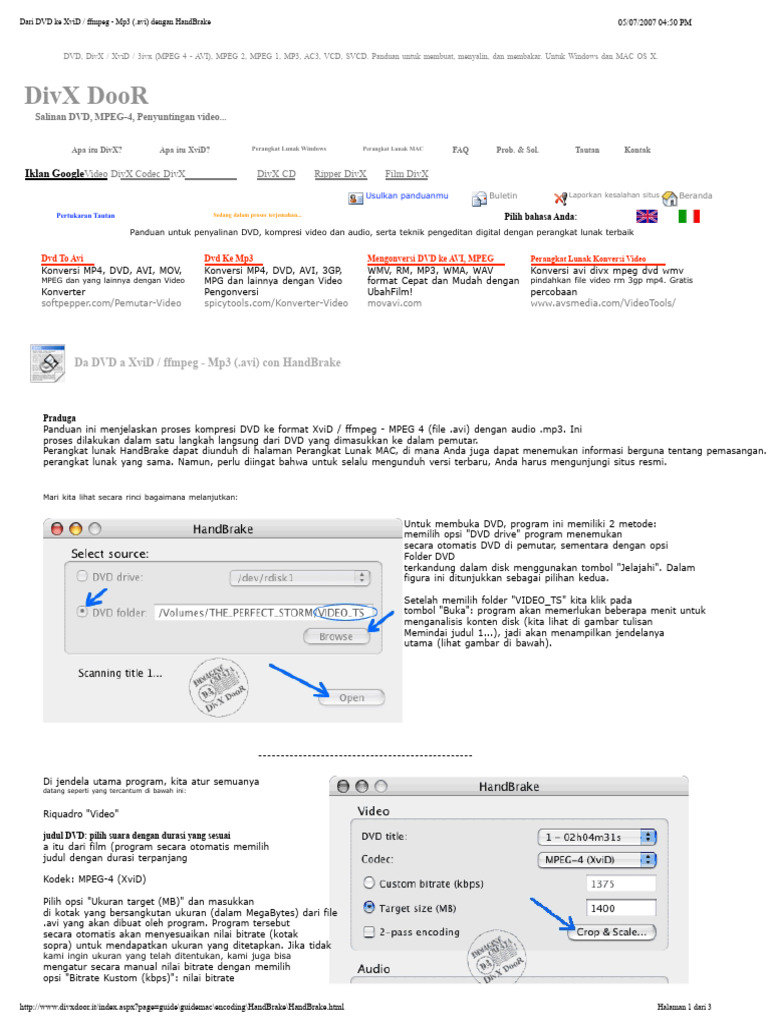 Panduan Handbrake | PDF