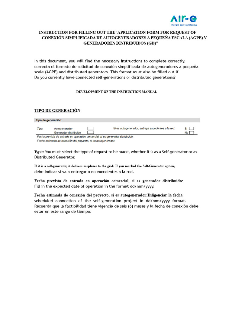 Simplified Connection Request Instruction Agpe and GD | PDF | Power ...