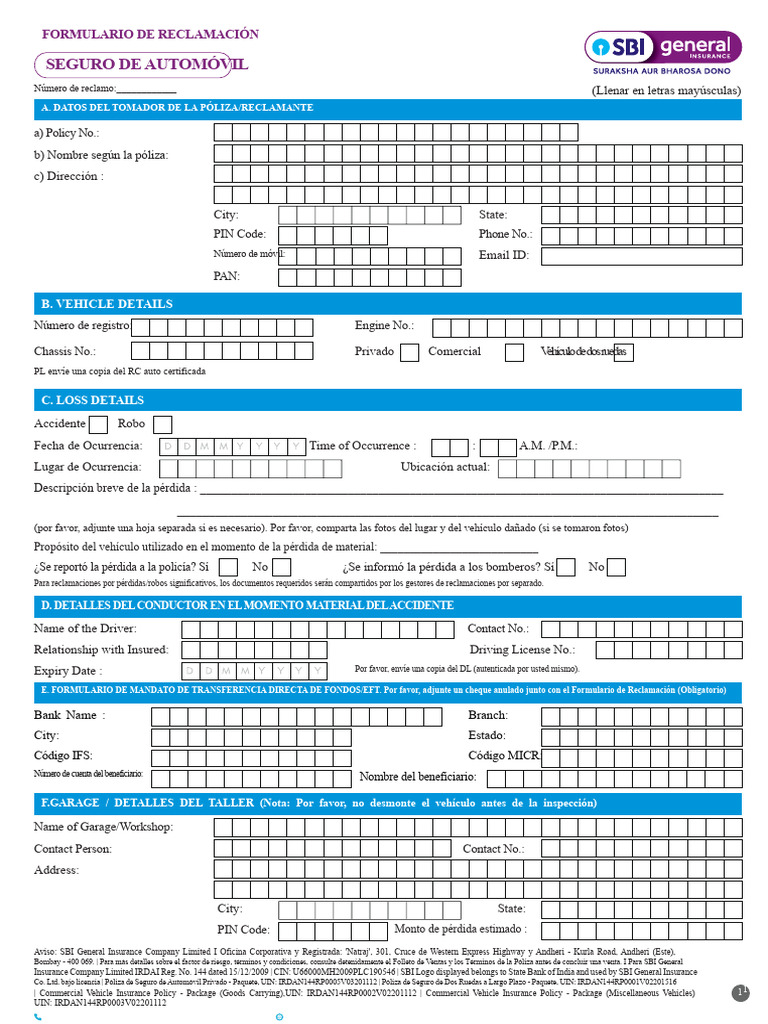SEGUROS GENERALES SBI | PDF | Riesgo | Derecho empresarial