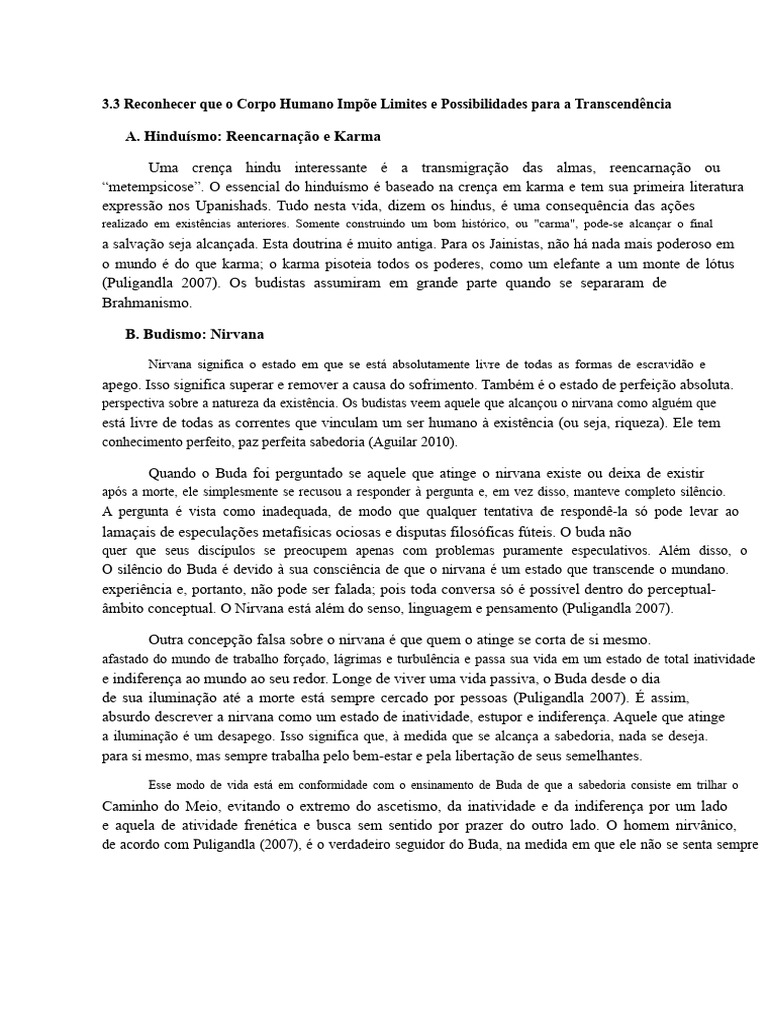 Limites e Possibilidades da Transcendência | PDF | Carma | Reencarnação