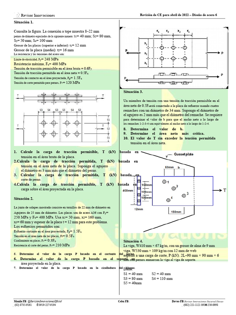 Diseño de Acero 6 de abril de 2023.pdf | PDF | Remache | Ingeniería mecánica