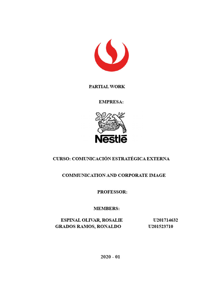 External Communication Analysis of Nestlé | PDF | Brand | Nestlé