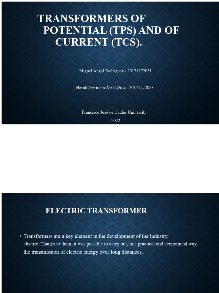 Potential Transformers (PTS) and Current Transformers (CTS) . | PDF ...