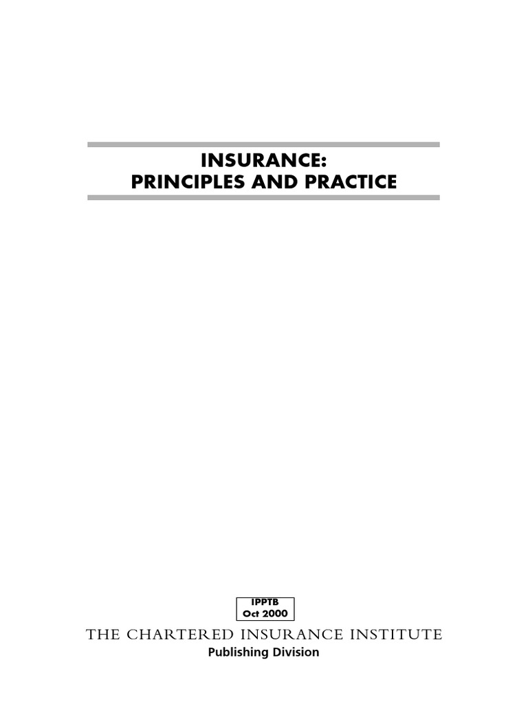 Insurance Principles and Practices Guide | PDF | Insurance | Risk