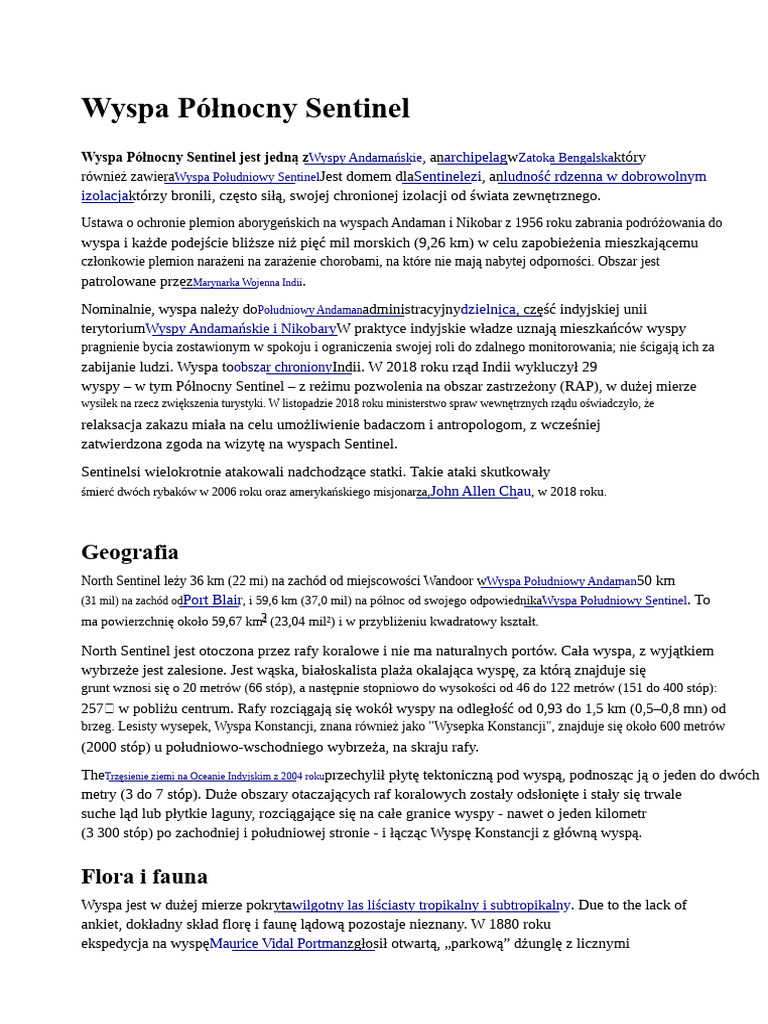 Wyspa Sentinel | PDF