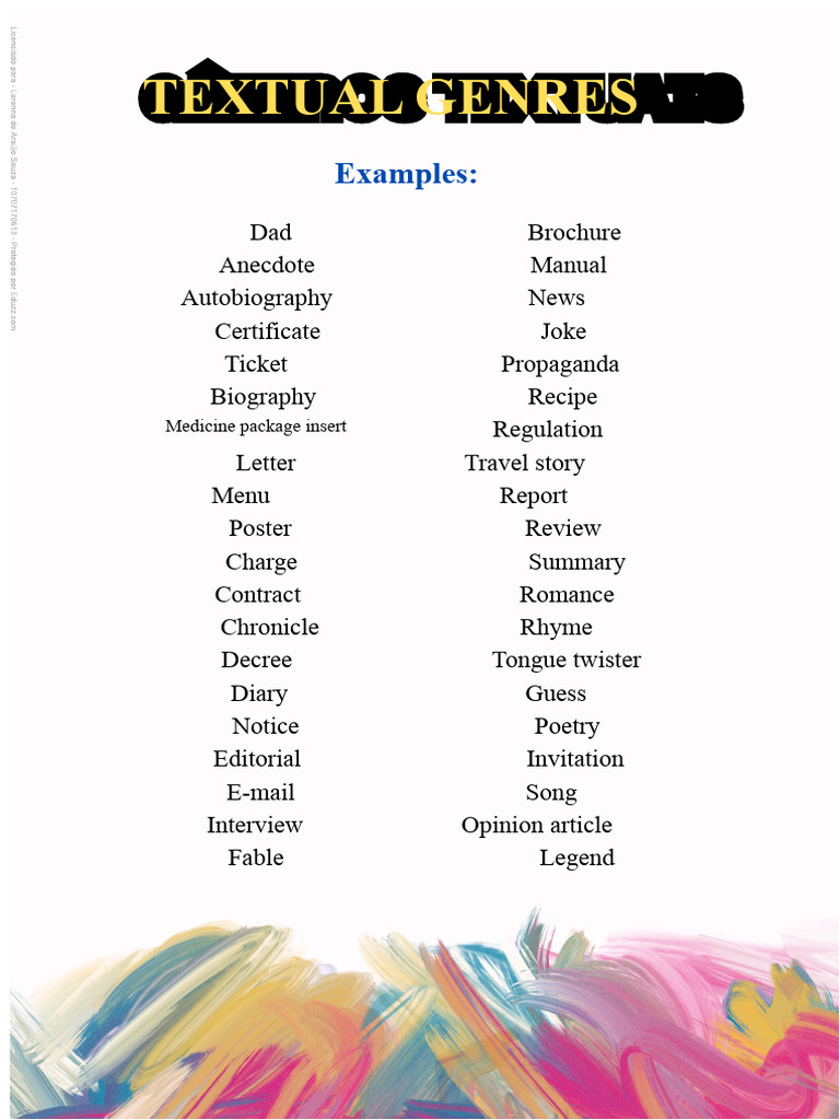 Trail of Text Genres | PDF | Poetry | Narrative