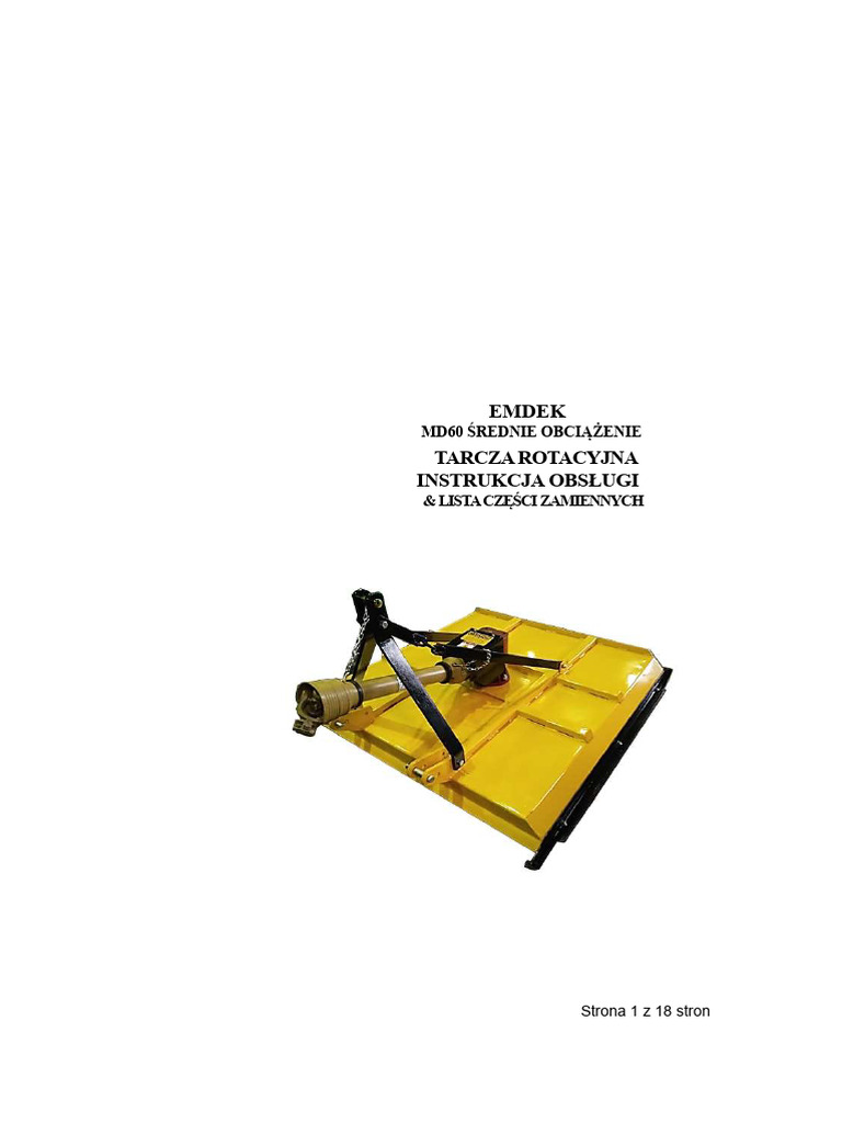 MD60 Kosiarka Obrotowa | PDF