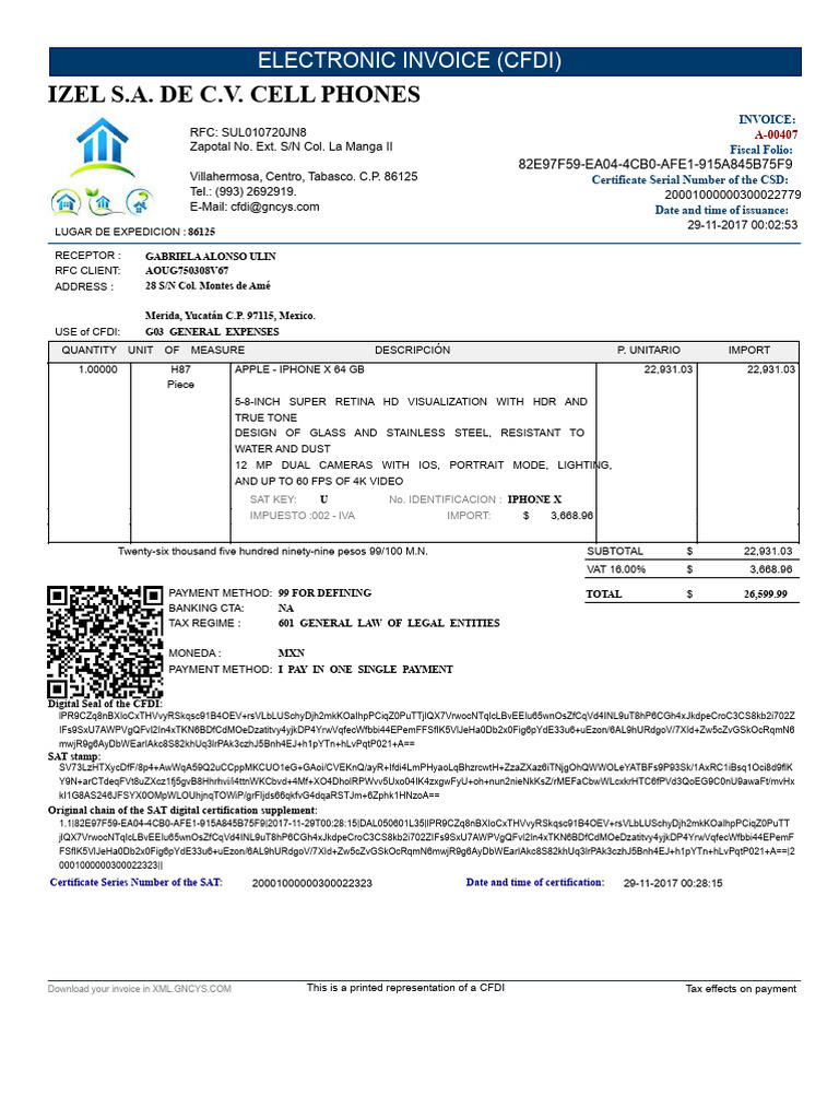 Electronic Invoice 301 PDF | PDF | Invoice | Apple Inc.