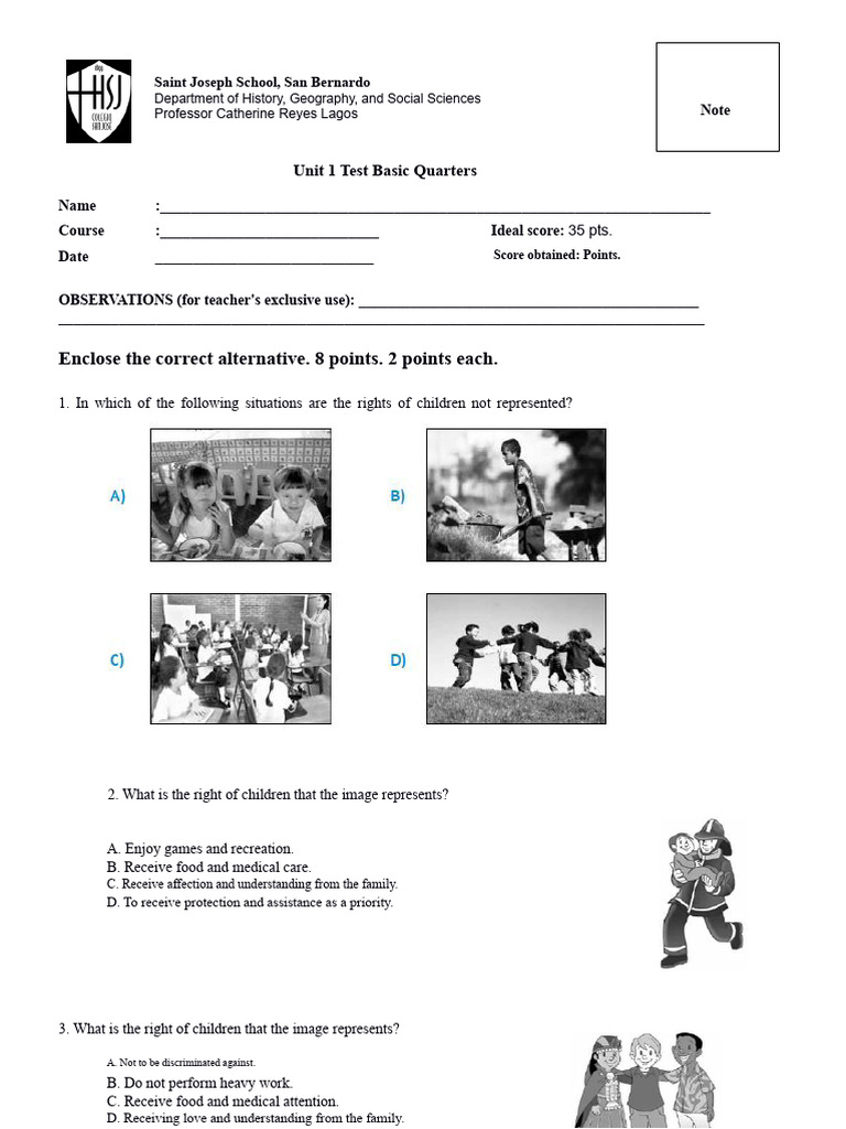 Test 4 Basic Rights of Children | PDF | Children's Rights | Social ...