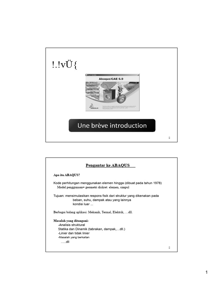 Tutorial Pengenalan Abaqus | PDF