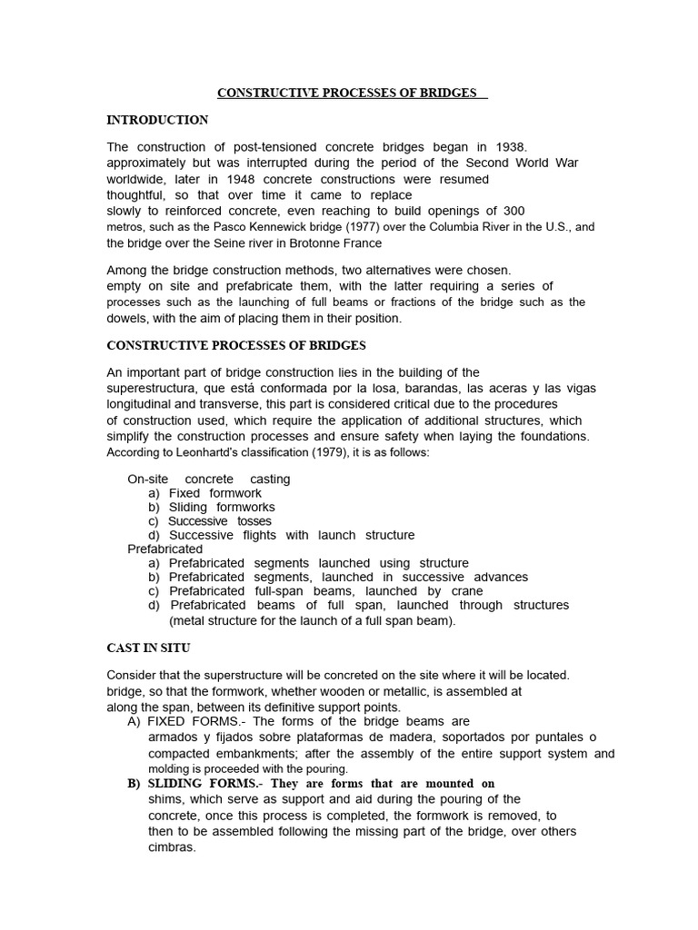 Beam Launching Construction System | PDF | Beam (Structure ...