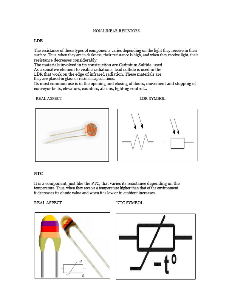 Non-Linear Resistors | PDF | Resistor | Electrical Components