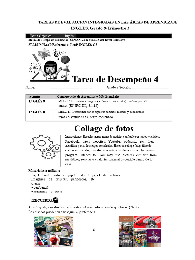 G8_Español_Q3_PT4 | PDF | Creatividad | Parcialidad