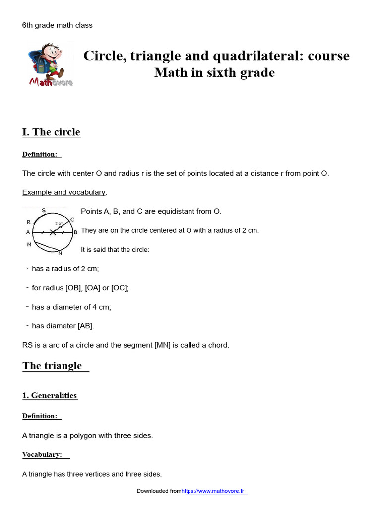 Lesson 6 Circle-Triangle-And-Quadrilateral-Math-Course-In-6th-Grade ...