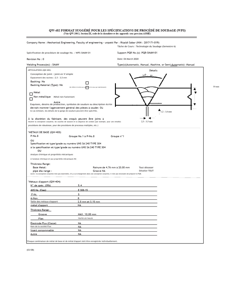 WPS Et WPQR (Section IX de l'ASME) | PDF | Soudage | Construction