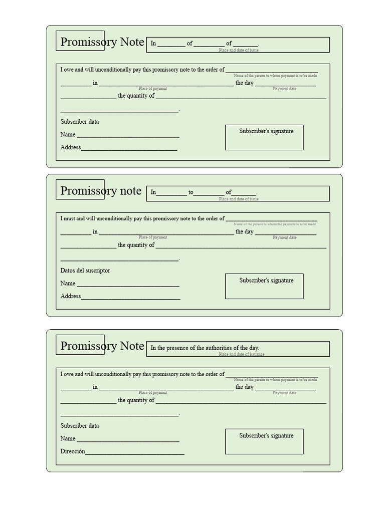 Format of Promissory Note With Guarantee | PDF | Promissory Note | Surety
