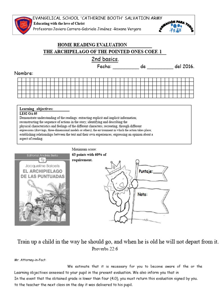 Home Reading Evaluation for 2nd Grade | PDF