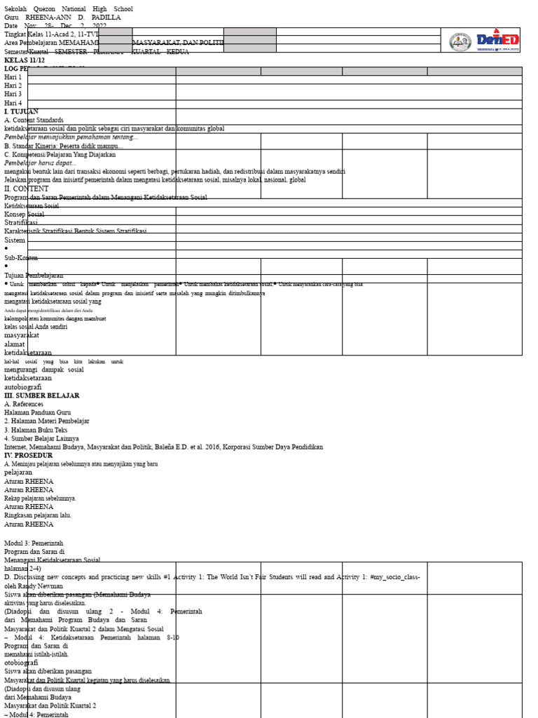 UCSP DLL Minggu ke-4 | PDF
