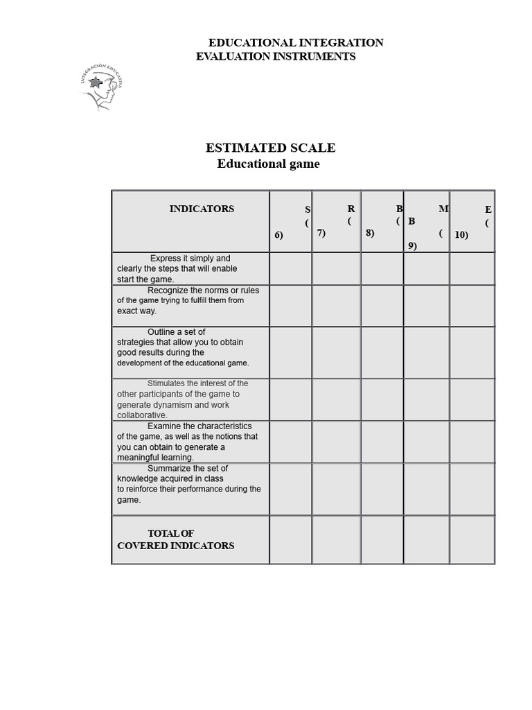 Estimative Scale | PDF | Evaluation | Learning