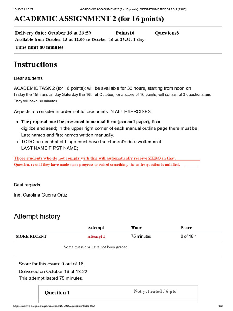 ACADEMIC ASSIGNMENT 2 (For 16 Points) - OPERATIONS RESEARCH (7968) PDF ...