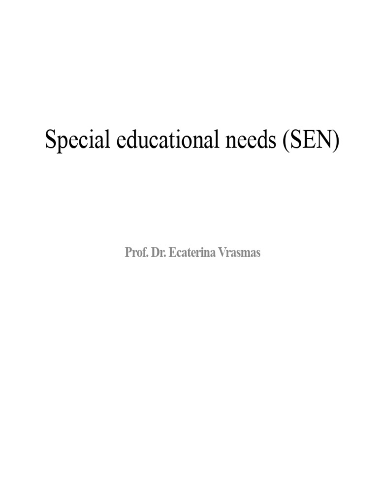 5 CES (Special Educational Needs) | PDF | Special Education ...