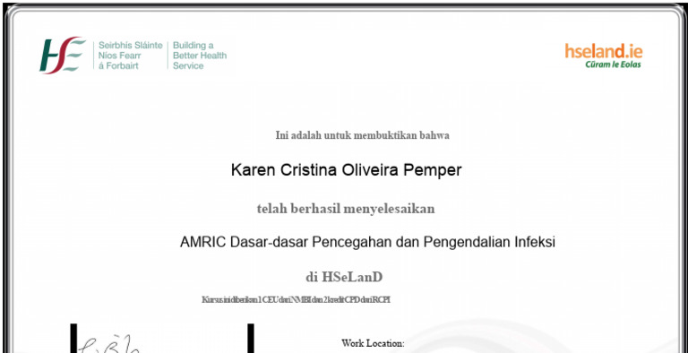 Dasar-dasar Pencegahan dan Pengendalian Infeksi AMRIC | PDF