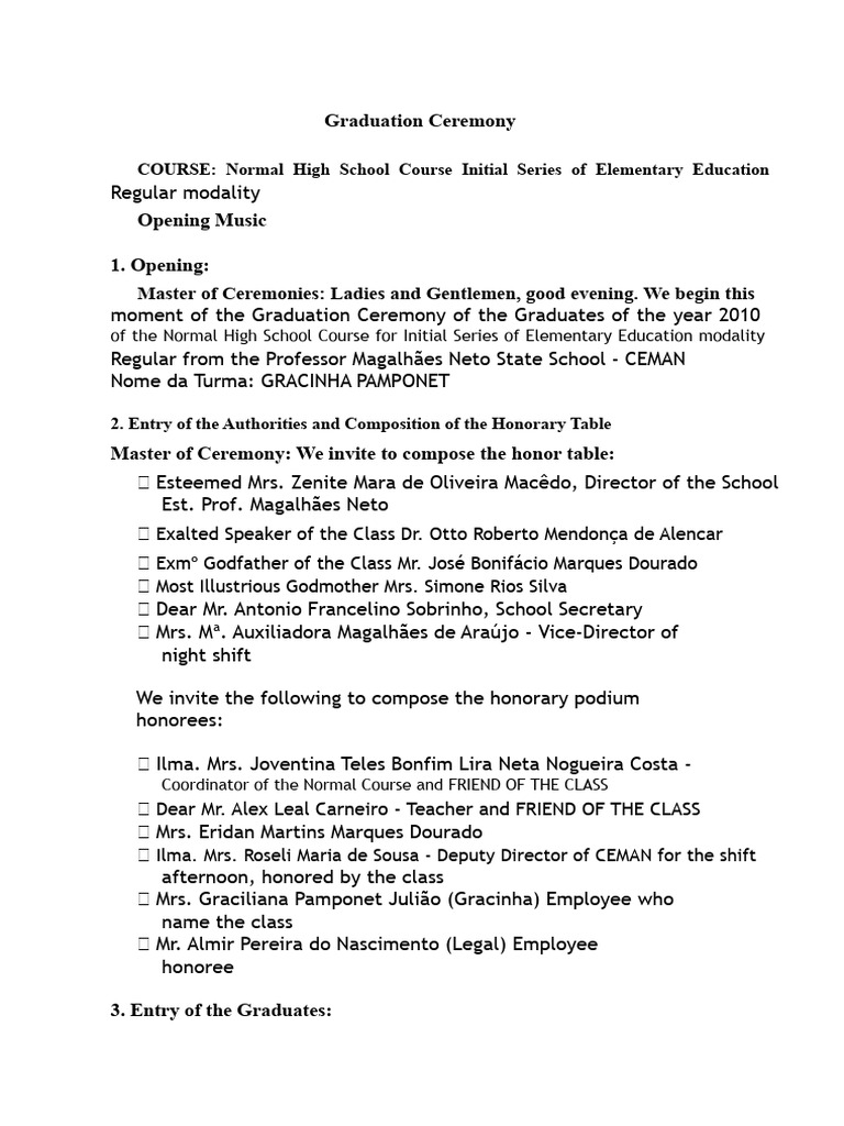2010 Graduation Ceremony Highlights | PDF | Brazil
