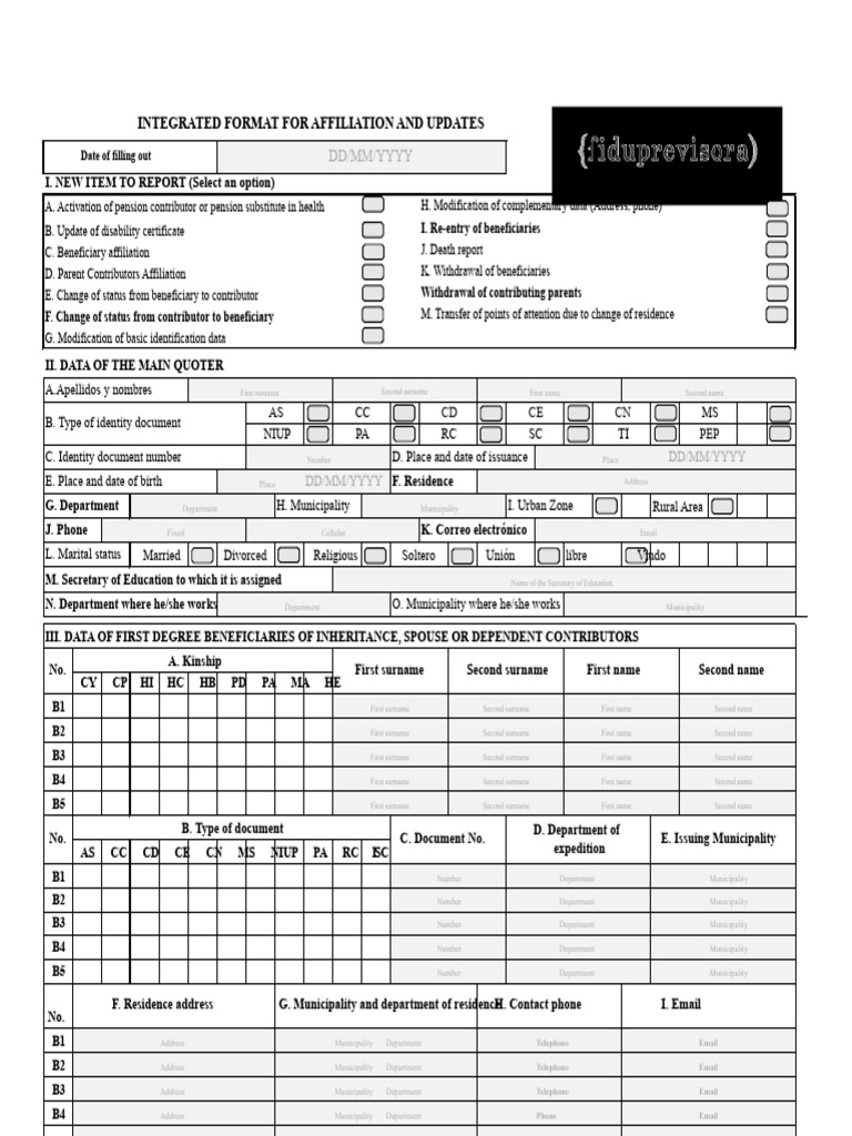 Integrated Affiliation and Novelties Format-1 | PDF | Identity Document ...
