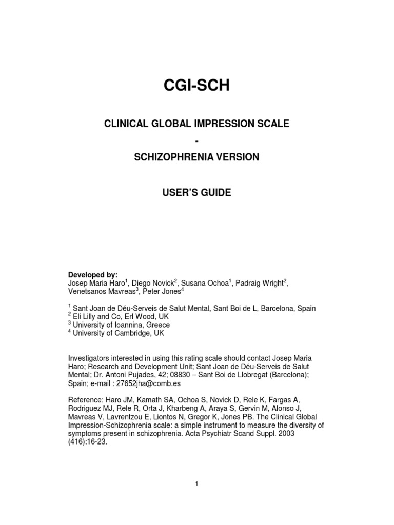 CGI-SCH Users Manual | Symptom