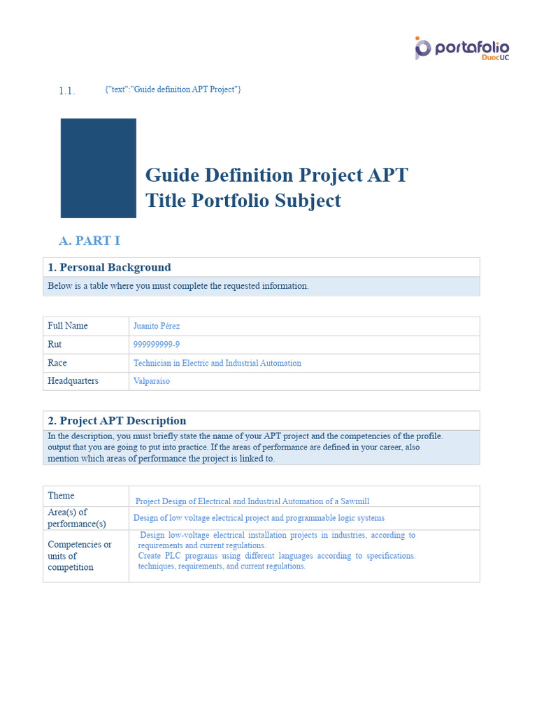 Example Student PTI 1476 Phase 1 Project APT Definition | PDF ...