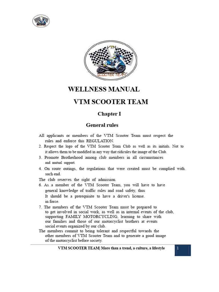 VTM Scooter Team Coexistence Manual | PDF | Motorcycle | Traffic