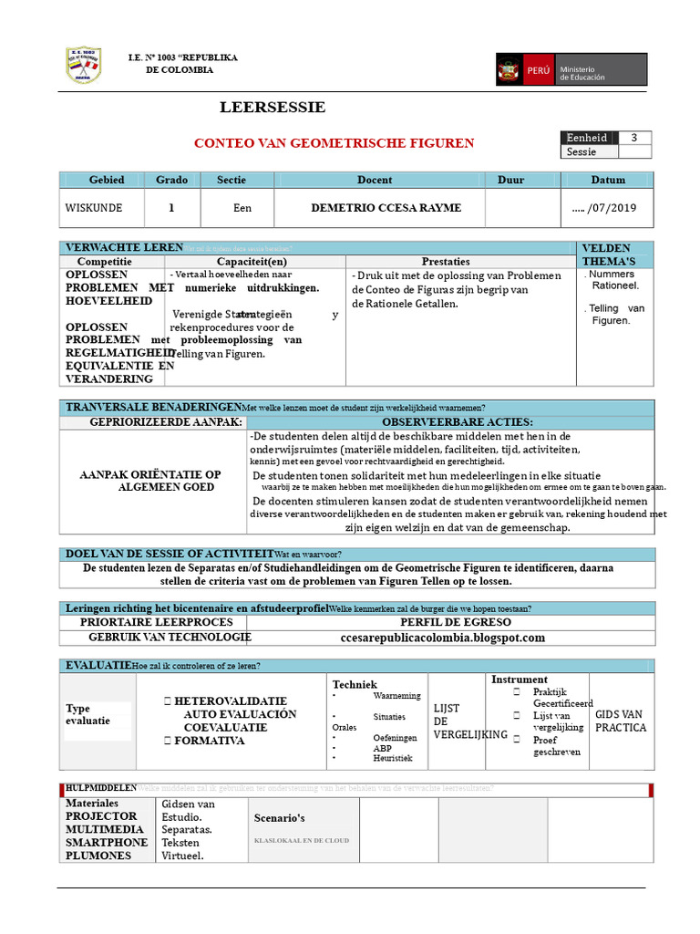 Leerles van Tellen van Figuren P1 Ccesa007 | PDF