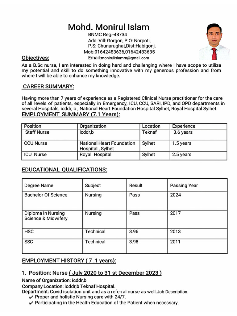 Monirul Islam CV & Document | PDF