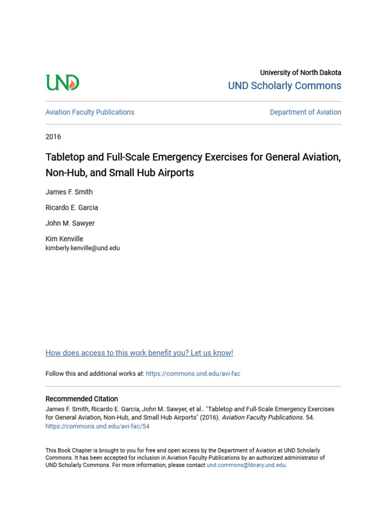 Emergency Exercises for Small Airports | PDF | Science | Federal ...